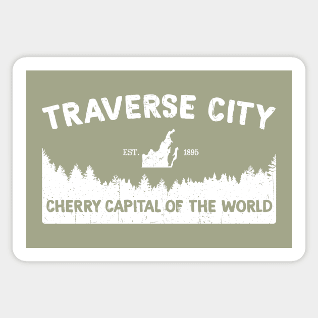 TC Michigan's Cherry Capital Traverse City - Traverse City - Sticker | TeePublic